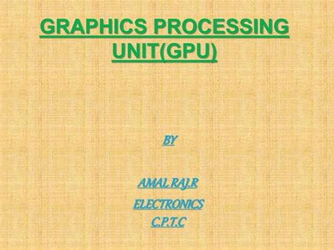 Gpu With Cuda Architecture
