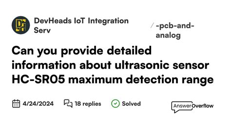 Can You Provide Detailed Information About Ultrasonic Sensor Hc Sr05