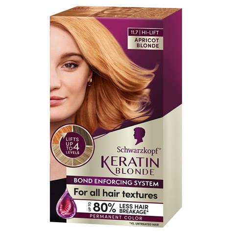 Schwarzkopf Keratin Blonde Hi Lift Permanent Hair Color 11 7 Apricot
