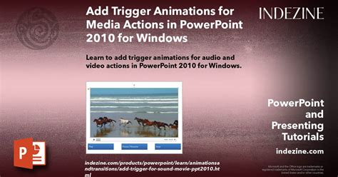 Add Trigger Animations For Media Actions In Powerpoint 2010 For Windows