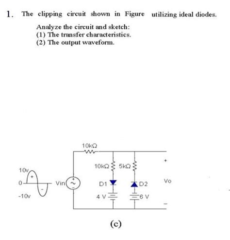 Solved The Clipping Circuit Shown In Figure Utilizing Chegg
