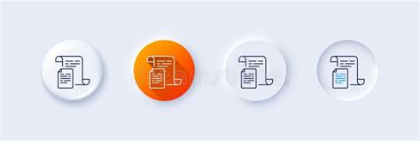 Documents Line Icon Doc File Page Sign Line Icons Vector Stock