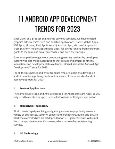 ppt 11 android app development trends for 2023 powerpoint