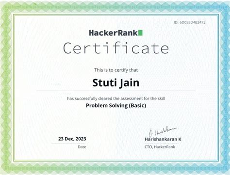 Problemsolving Hackerrankcertified Professionaldevelopment Stuti Jain