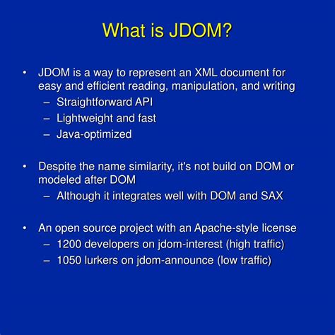 Ppt Jdom How It Works And How It Opened The Java Process Powerpoint Presentation Id5105620