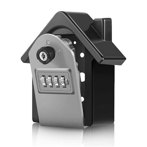 Flexzion Key Box Wall Mount With Code House Shape Wall Mounted