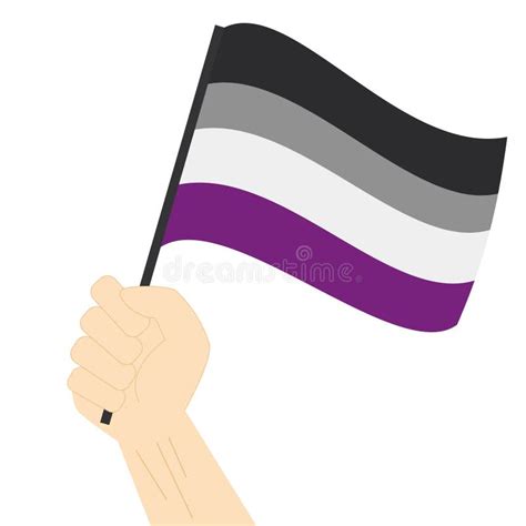 Asexual Pride Flag In A Form Of Circle Stock Vector Illustration Of
