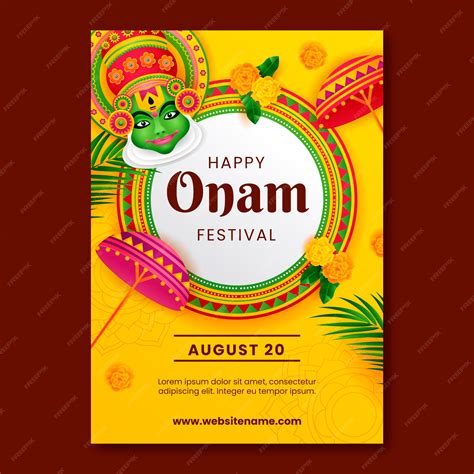 Premium Vector Vertical Poster Template For Onam Festival Celebration
