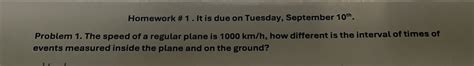 Solved Homework 1 ﻿it Is Due On Tuesday September