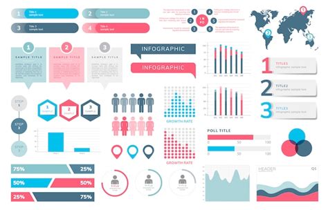 Free Vector Infographic Templates Progress Analysis Charts Graph