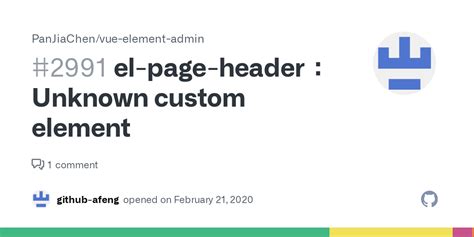 el page header：unknown custom element · issue 2991 · panjiachen vue