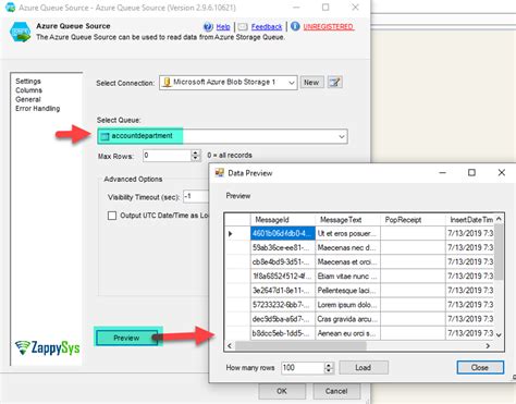 Read And Write In Azure Queue Storage In Ssis Zappysys Blog