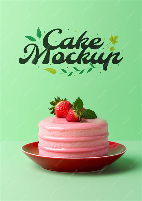 Premium Psd Cake Presentation Mockup Design