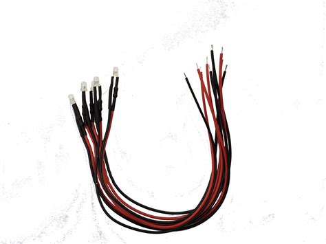 20x 3mm White Diffused Pre Wired Led 9v ~ 12v 20 Pieces Bright Components