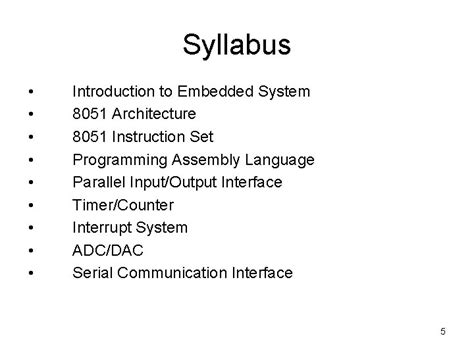 Microcontroller I Dkt 225 1 Course Schedule Lecturelab