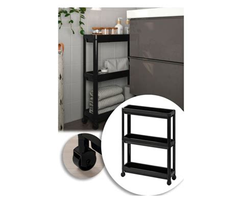 Органайзер етажерка на колела на 3 нива 54 х 18 х 71 см Vivre