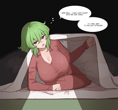 rule 34 1girls bed big breasts blanket breasts green hair inviting