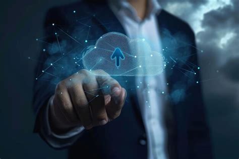 Premium Photo Cloud Computing For Secure Online Business Data Storage And Transfer