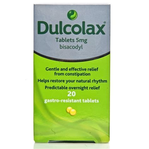 Dulcolax 5mg Tablets For Constipation 20 Tablets