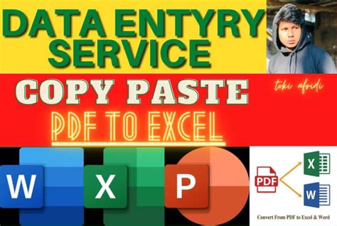 be your virtual assistant data entry copy paste pdf to excel pdf