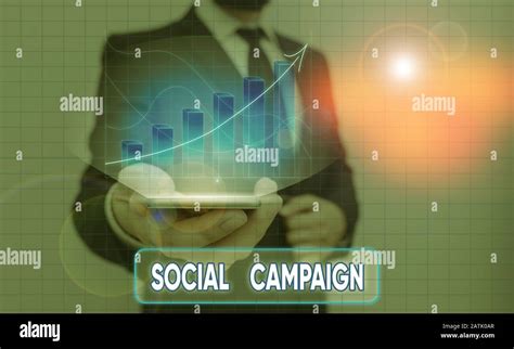Conceptual Hand Writing Showing Social Campaign Concept Meaning Use Social Media Platform To