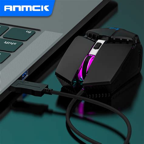 Anmck Ergonomic Wired Gaming Mouse 4 Buttons Led 1 Grandado