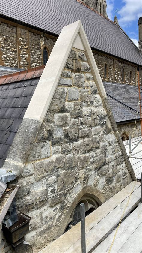 External Repairs To Kentish Ragstone Walls At St Lukes Church London