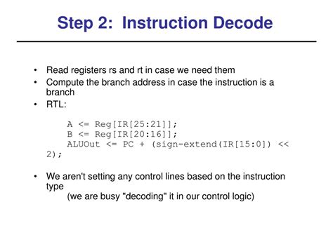 ppt mips instructions implementation alu functions powerpoint