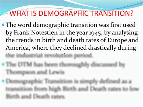 SOLUTION Demographic Transition Theory Studypool