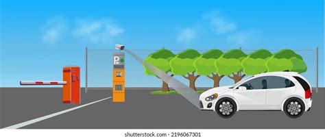 Automated License Plate Recognition Parking Car Stock Vector Royalty