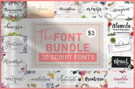 Script Font Bundle Cursive Fonts With Hearts Bundle Wedding Font Bundle Cricut Font Bundle
