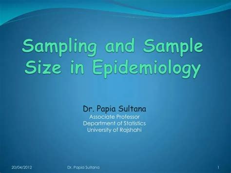 Ppt Sampling And Sample Size In Epidemiology Powerpoint Presentation Id 5436446