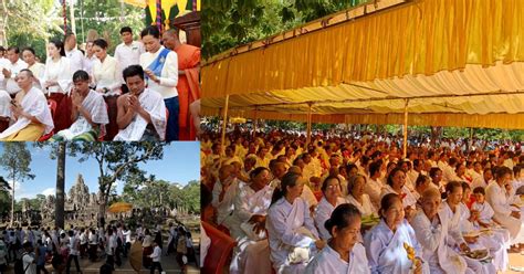 យុវជន ប្រមាណជា ៥០០នាក់ ចូលសាងព្រះផ្នួសនៅក្បែរអង្គរធំ ក្នុងបុណ្យវិសាខបូជា Khmerload Cambodia