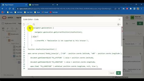 How To Get Gps Location Latitude And Longitude In Oracle Apex Youtube