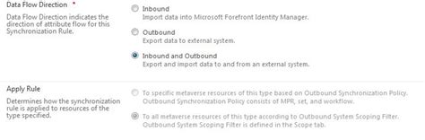 outbound sync rule scope missmiis