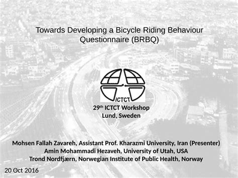 pdf towards developing a bicycle riding behaviour questionnaire brbq