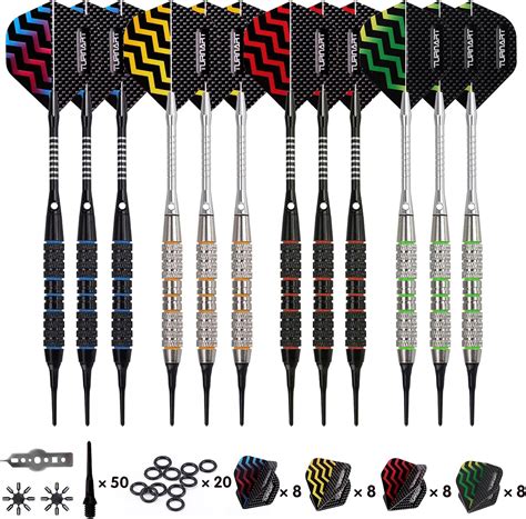 Amazon Com Turnart Darts Plastic Tip Professional Soft Tip Darts Set For Electronic