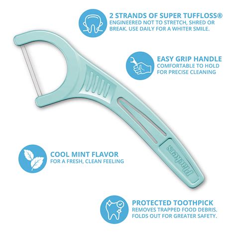 Buy Plackers Twin Line Dental Flossers Cool Mint Flavor Advanced Whitening And Dual Action