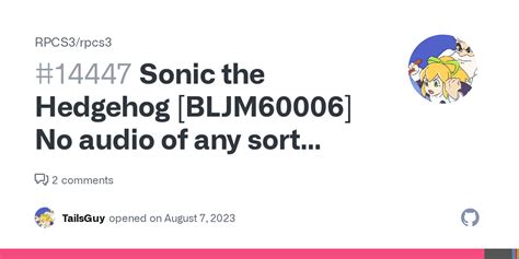 Sonic The Hedgehog Bljm60006 No Audio Of Any Sort Beyond The Title