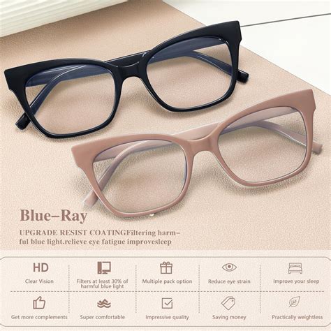 Kafirlo Oversized Reading Glasses Women Cat Eye Photochromic Blue Light