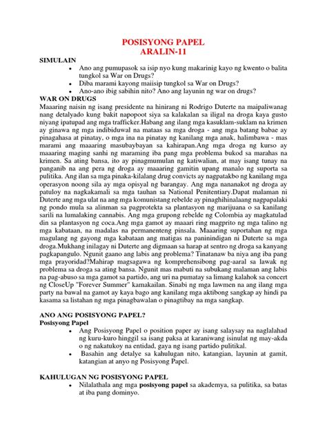 Posisyong Papel 7 Pdf