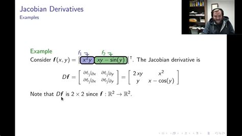 Linear Approximations Part 24 Jacobian Derivatives Youtube