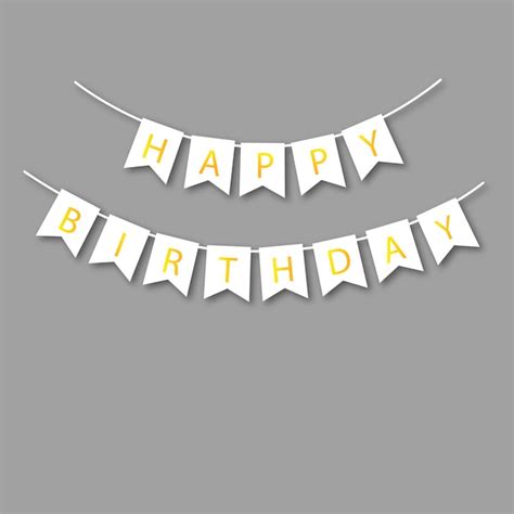생일 축하 깃발 프리미엄 벡터