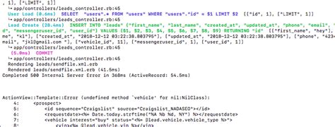 How To Generate Xml From Template Nomethoderror In Leadscreate Rails Stack Overflow