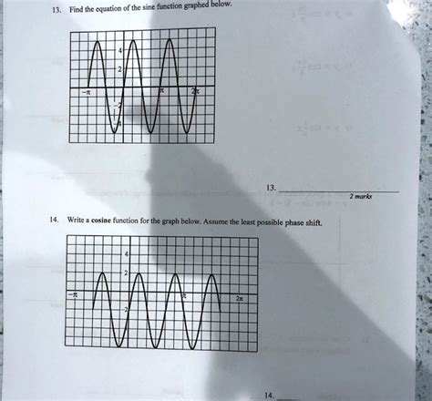 Solved Find The Equation Of The Sine Function Grphed Below Diarac