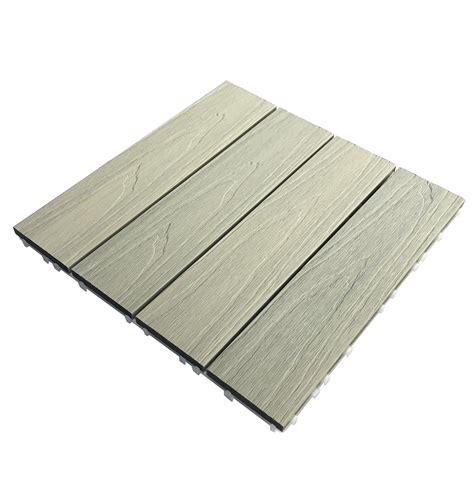 Sophisticated Textured Wpc Tile For Contemporary Decking Solutions