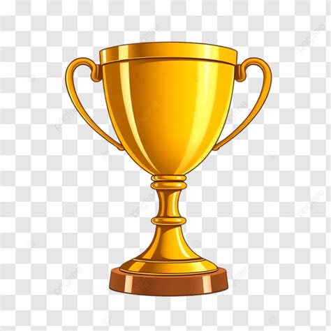 챔피언십 승리 상을 수상한 반짝이는 골드 트로피 컵 일러스트 삽화 유명한 업적 상과 경쟁을위한 우아한 성공 상징 리더십 스포츠 우수성 반짝이는 금 트로피 컵 챔피언십