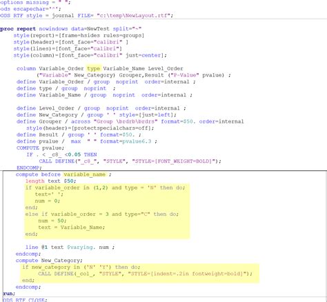 Solved Proc Report Conditional Line Insertion Sas Support Communities