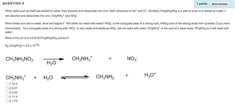 Solved When Salts Such As NaCI Are Added To Water They Chegg Com