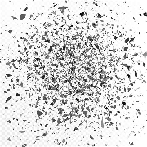 Shattered Glass Explosion Cloud Of Black Pieces 15259023 Vector Art At